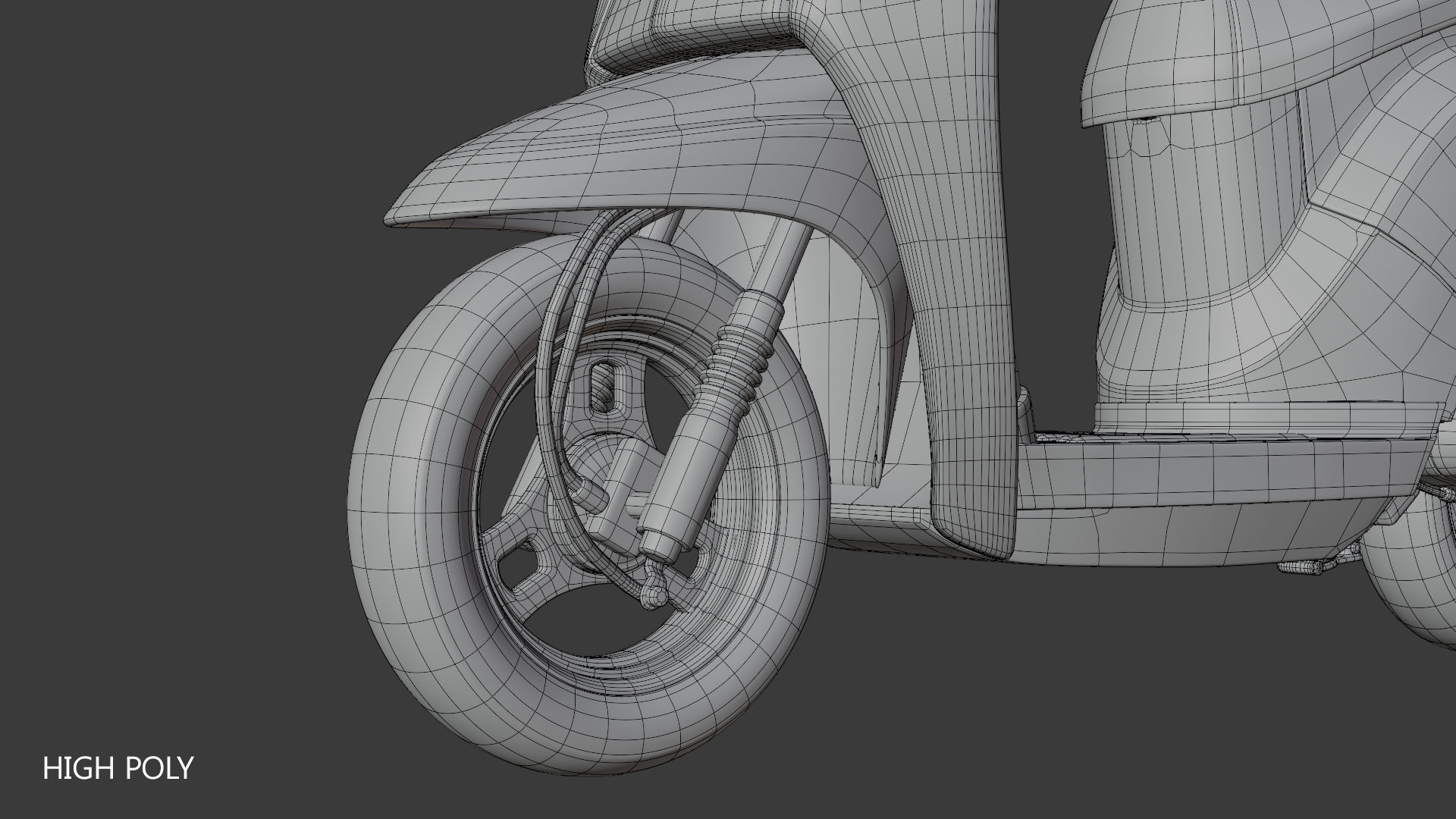 3D model City Moto Scooter VR / AR / low-poly | CGTrader