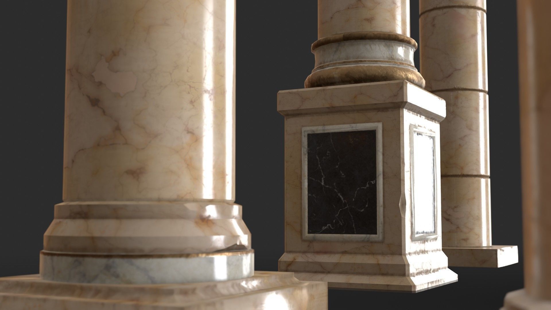 3D model Columns Modular 03 VR / AR / low-poly | CGTrader