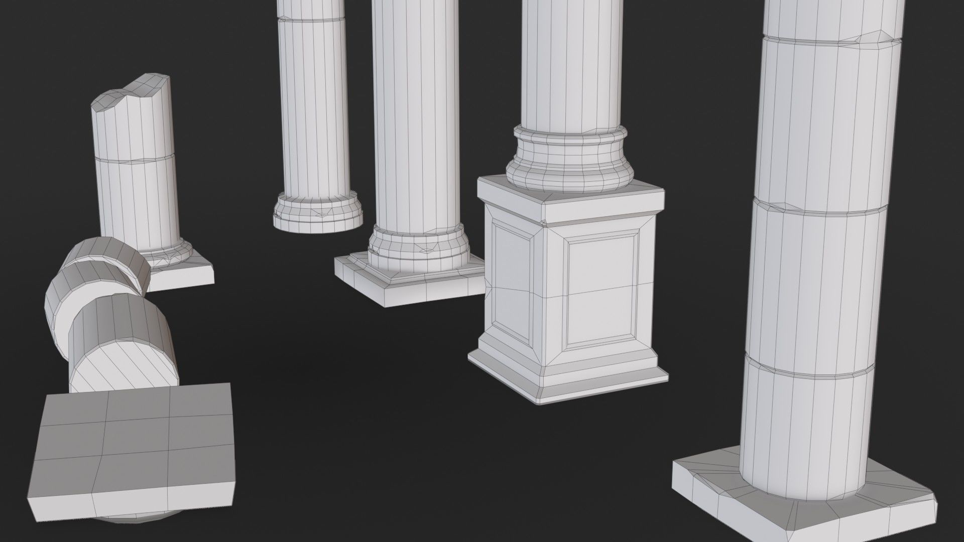 3D model Columns Modular 03 VR / AR / low-poly | CGTrader