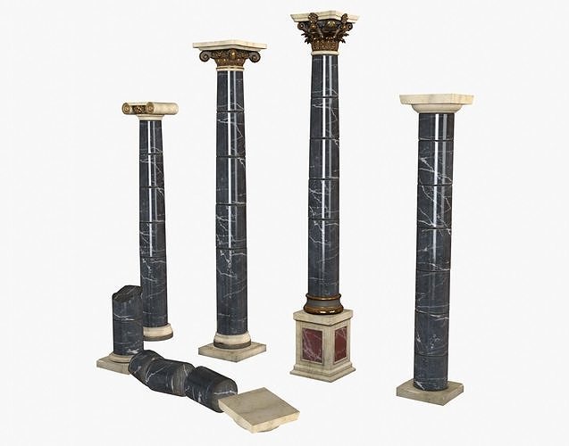 3D model Columns Modular 01 VR / AR / low-poly | CGTrader