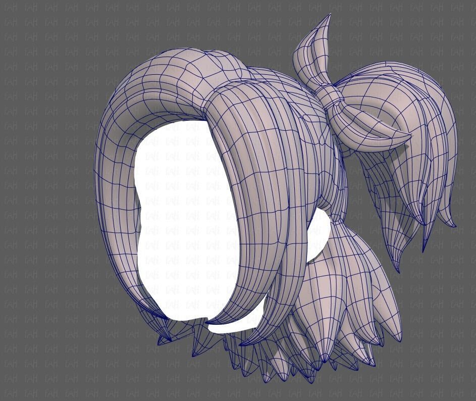 3D model Base Hair for girl V41 VR / AR / low-poly | CGTrader