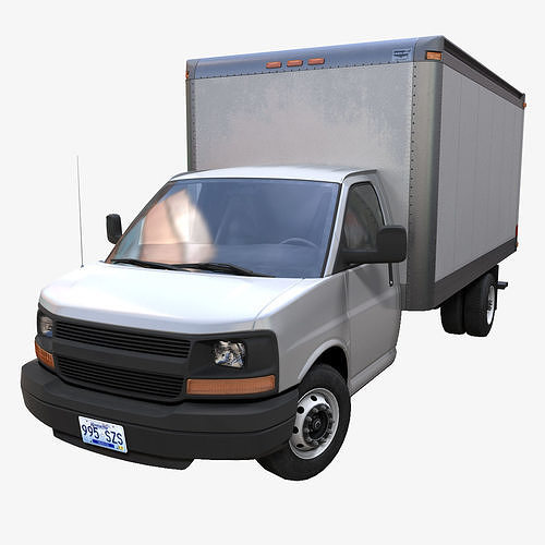3D model 2010 Industrial box van VR / AR / low-poly | CGTrader