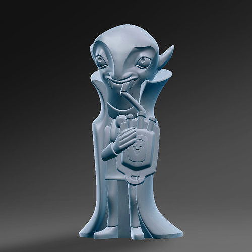 Funny vampire with donated blood 3D model 3D printable | CGTrader