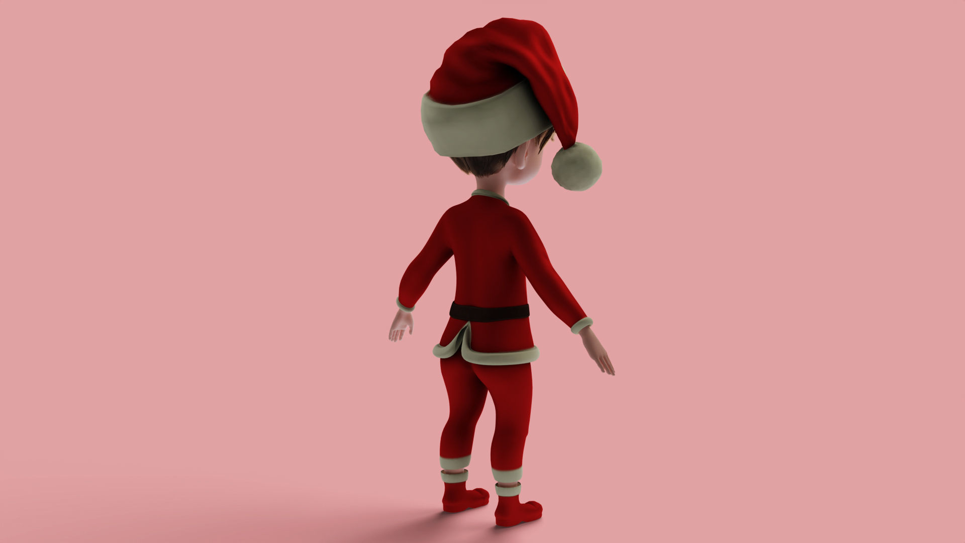 3D model Cartoon Santa Boy Rigged in Blender VR / AR / low-poly | CGTrader