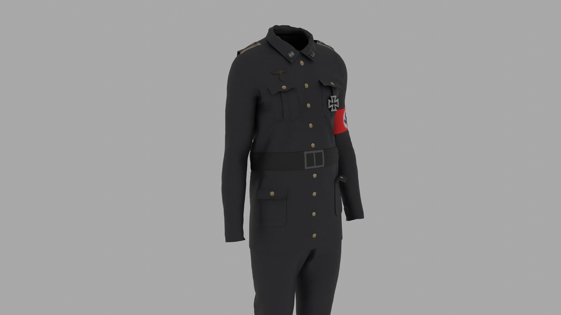 3D model German Military Uniform WW2 SS VR / AR / low-poly | CGTrader