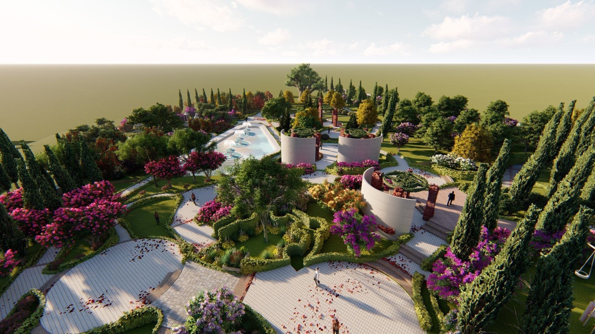 landscape design by ABDULHAFIZ OUMER free 3D model | CGTrader