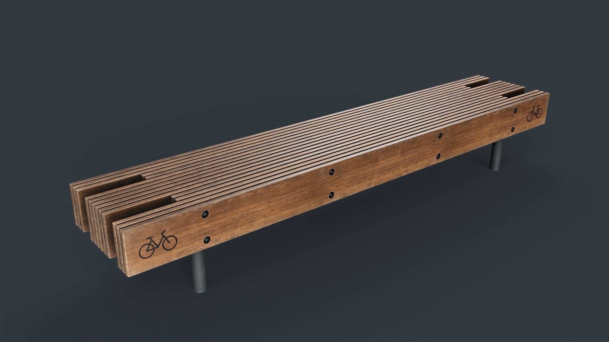 3D model Modern Outdoor Bench 51 PBR Game Ready VR / AR / low-poly ...