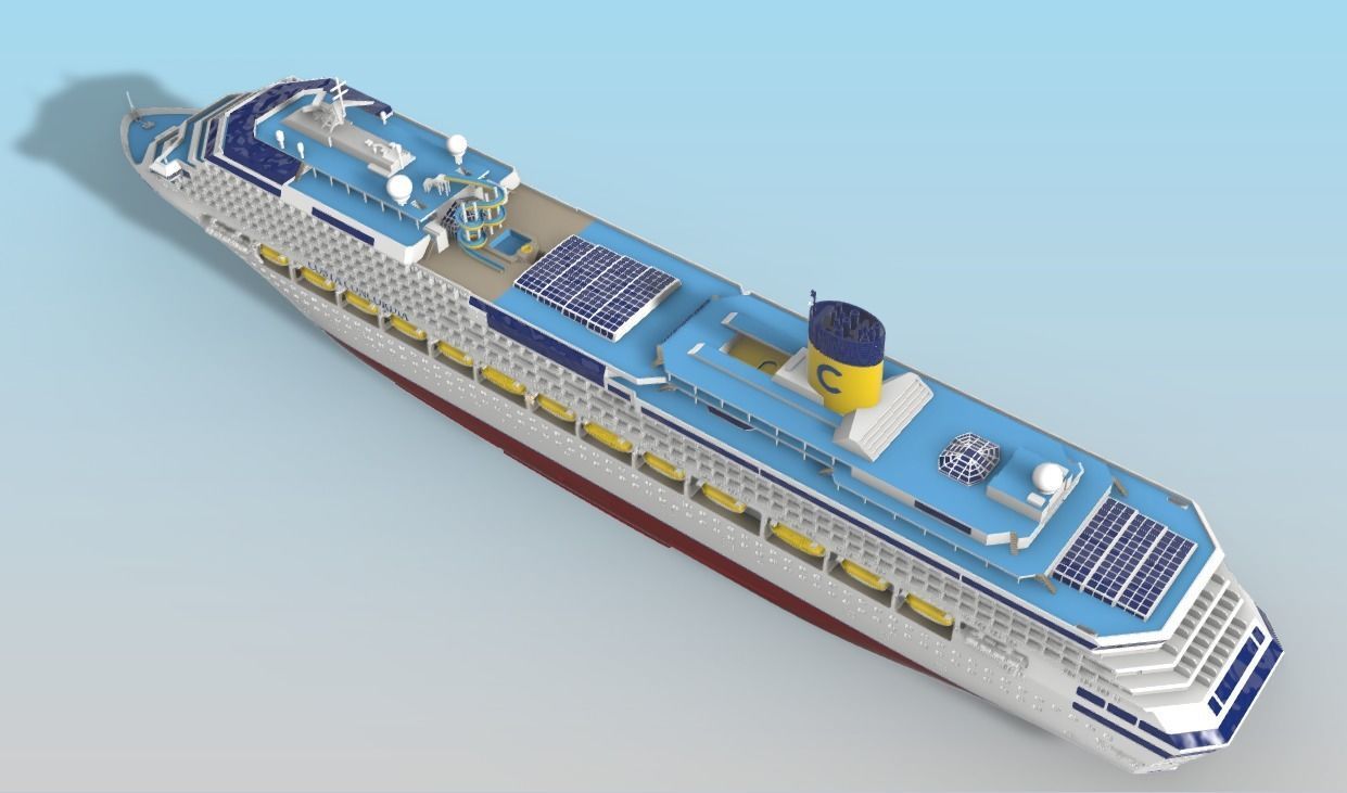 COSTA CONCORDIA cruise ship printable model 3D model 3D printable ...