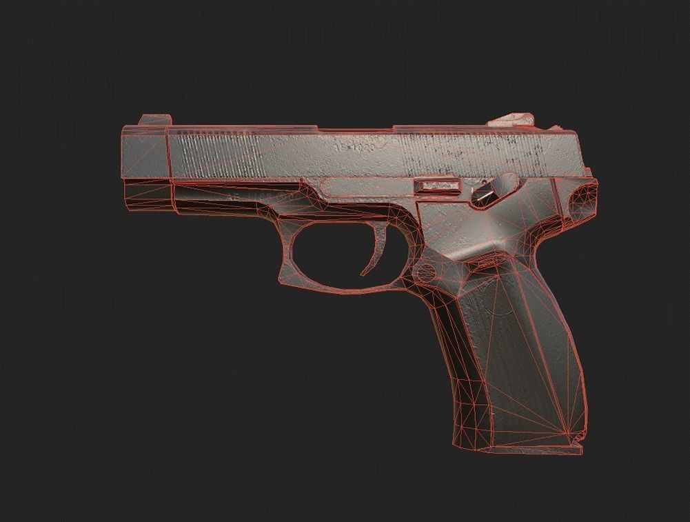 3D model MODERN PISTOL 9 VR / AR / low-poly | CGTrader