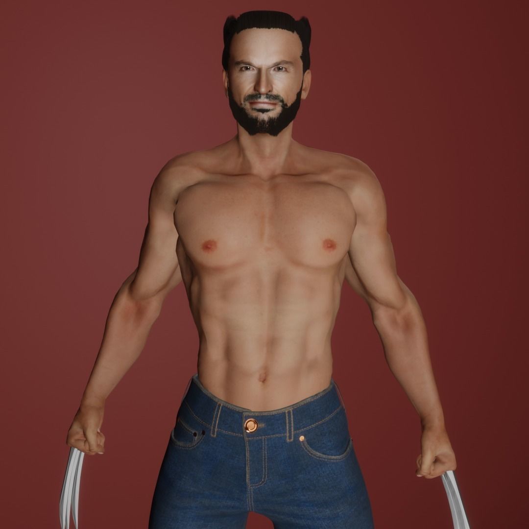 3D model Hugh jackman - x men VR / AR / low-poly | CGTrader