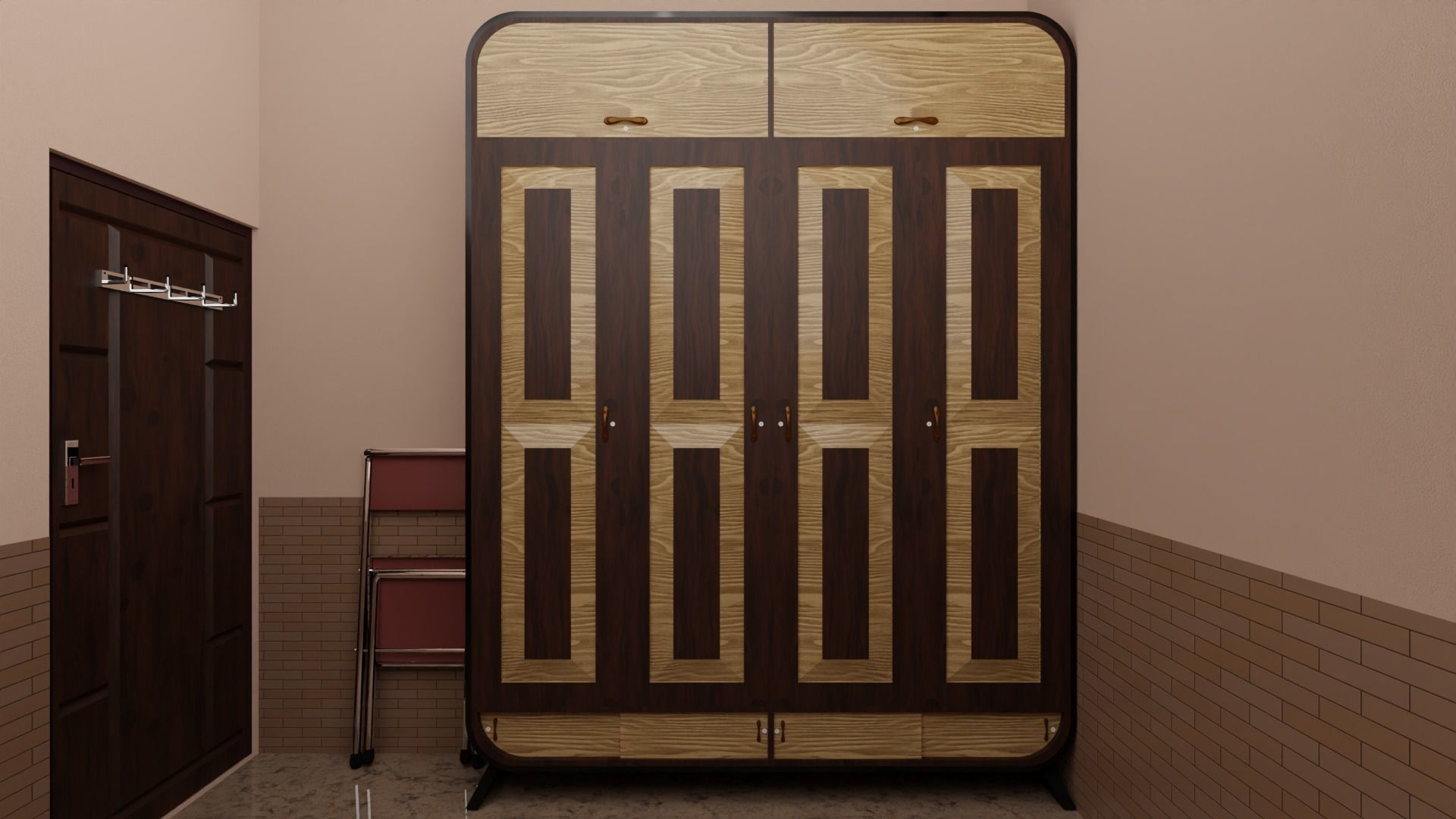 3D model Minimalist Clothes wardrobe VR / AR / low-poly | CGTrader