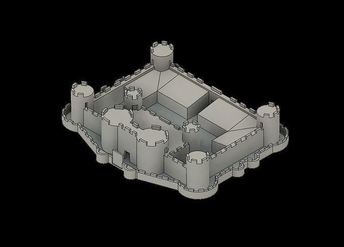 medieval castle 3D print model 3D model 3D printable | CGTrader