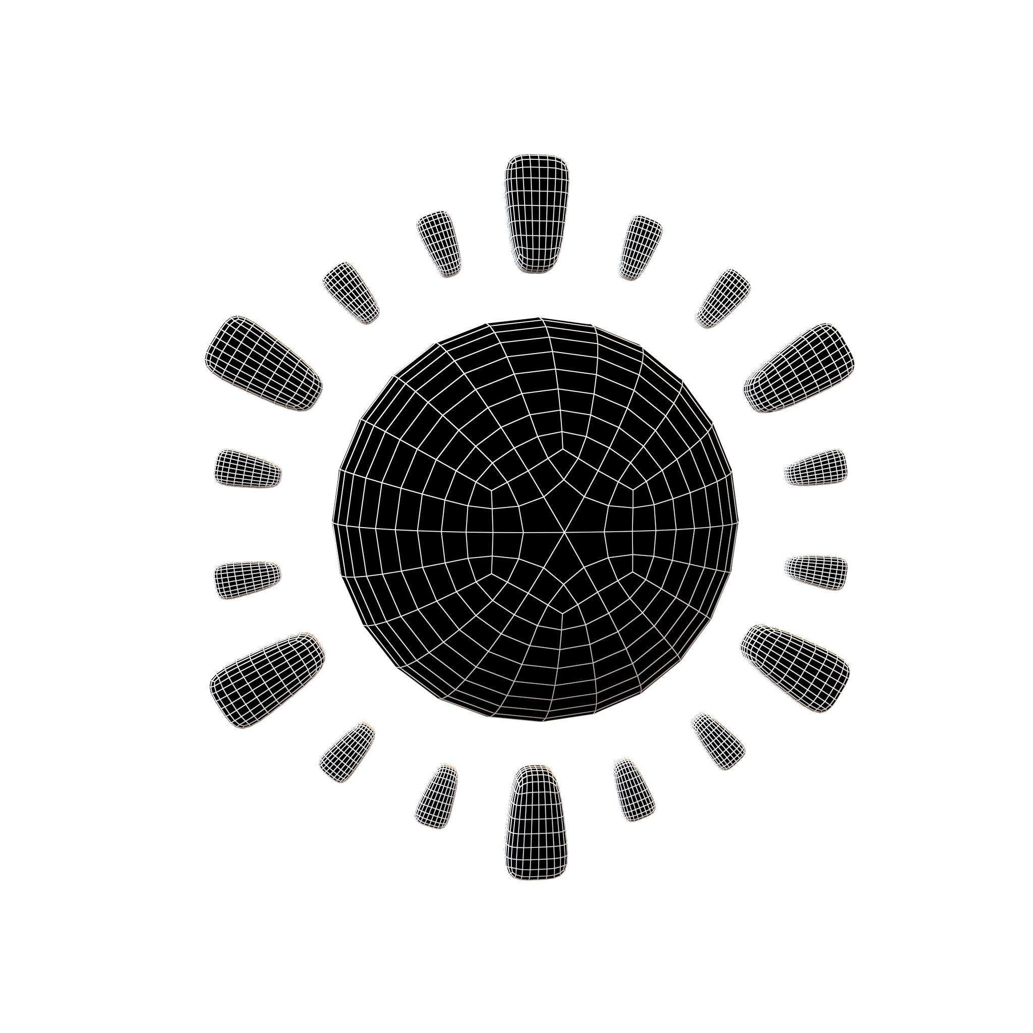 3D model Cartoon Sun V2 001 VR / AR / low-poly | CGTrader