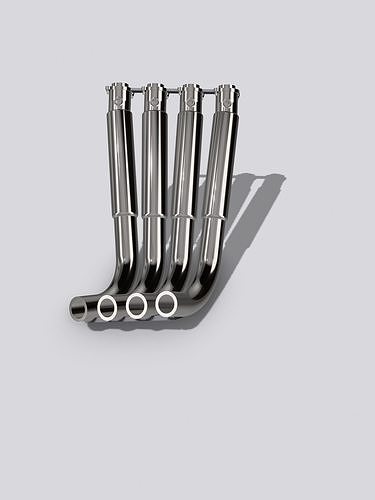 FUNNY CAR Hemi Zoomie Headers Blown Supercharged Headers 3D model 3D ...