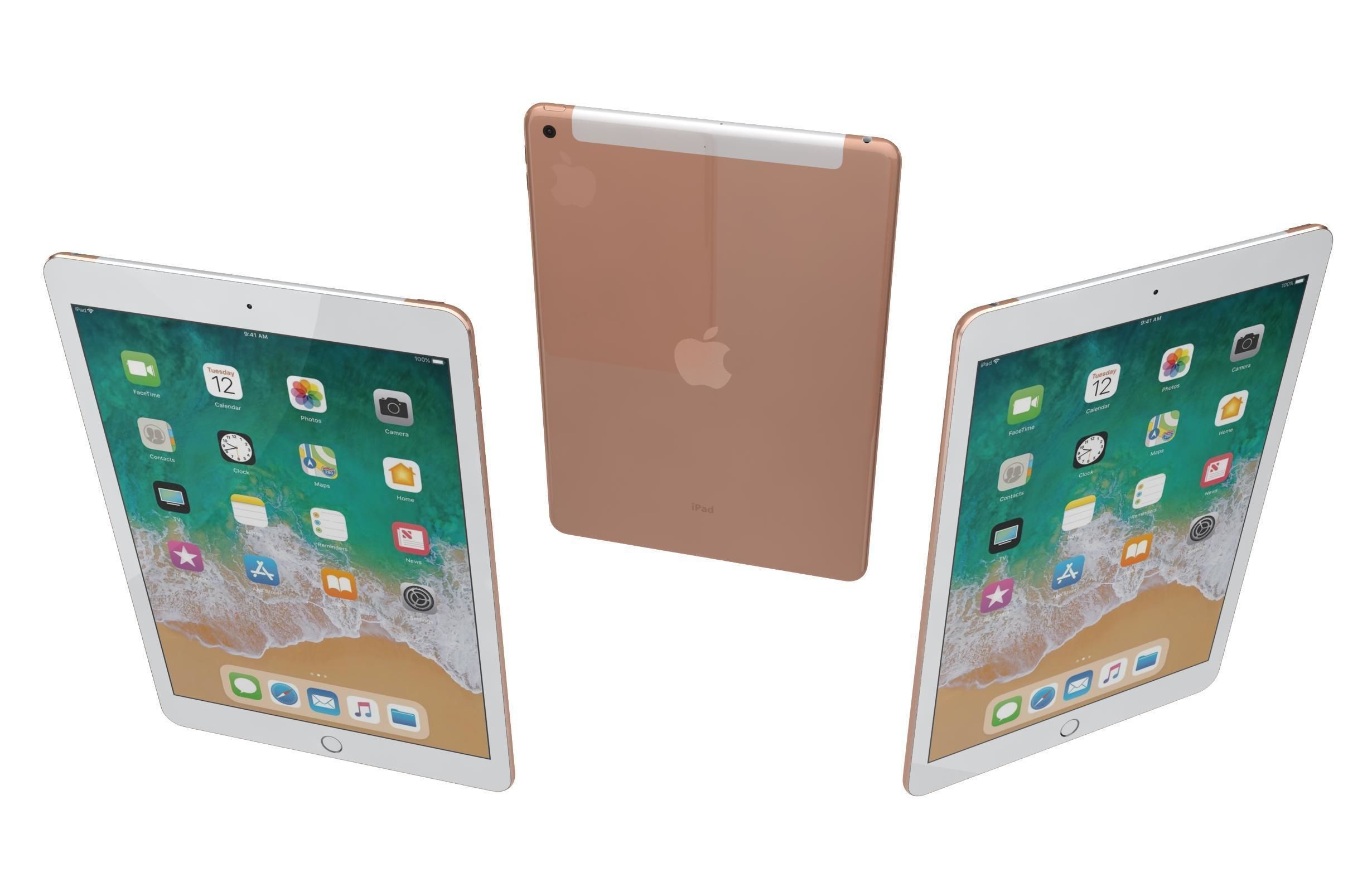 Apple iPad 9 7 6th Gen Gold 3D model | CGTrader