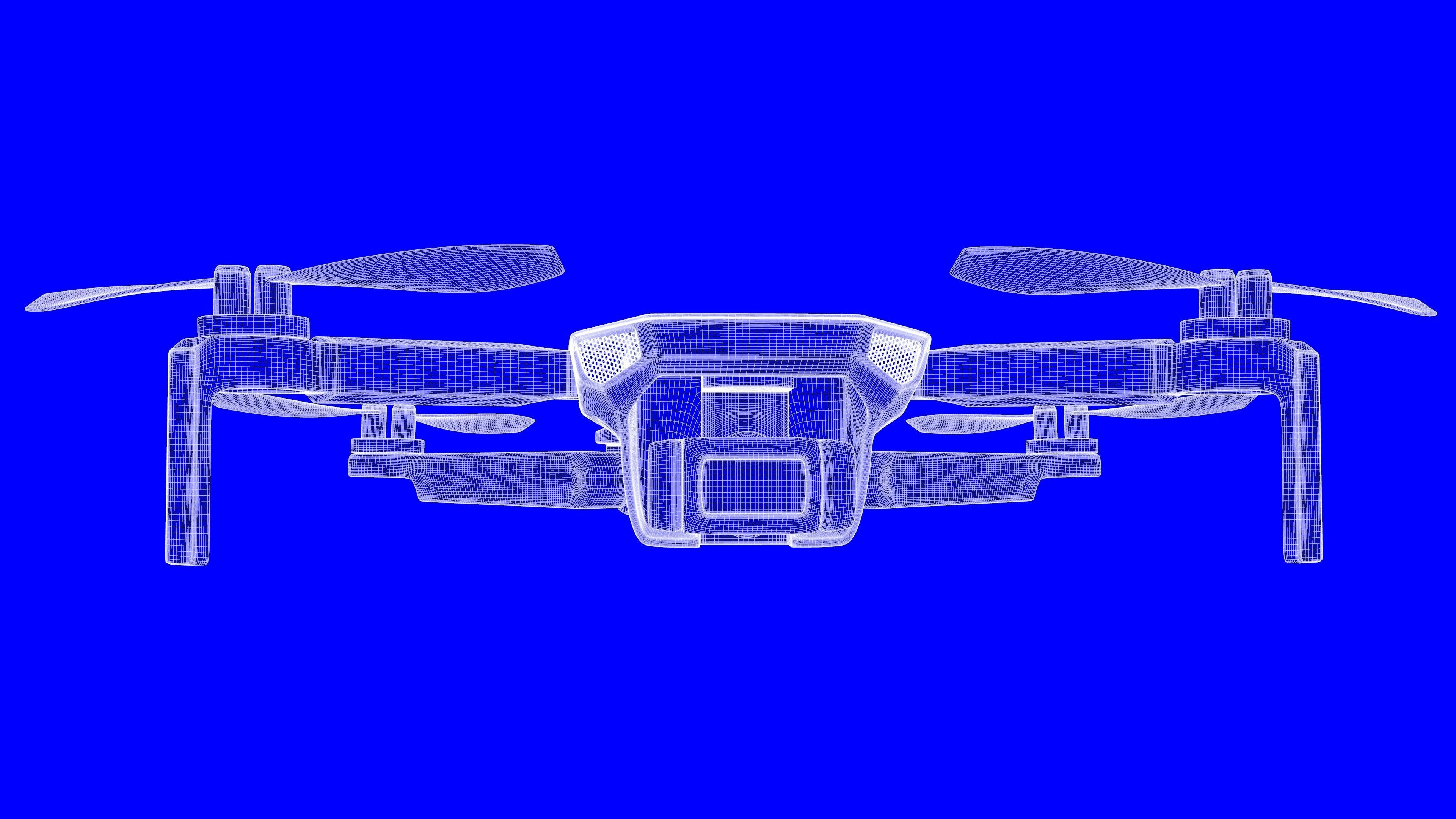 Drone DJI Mini 2 3D model rigged | CGTrader