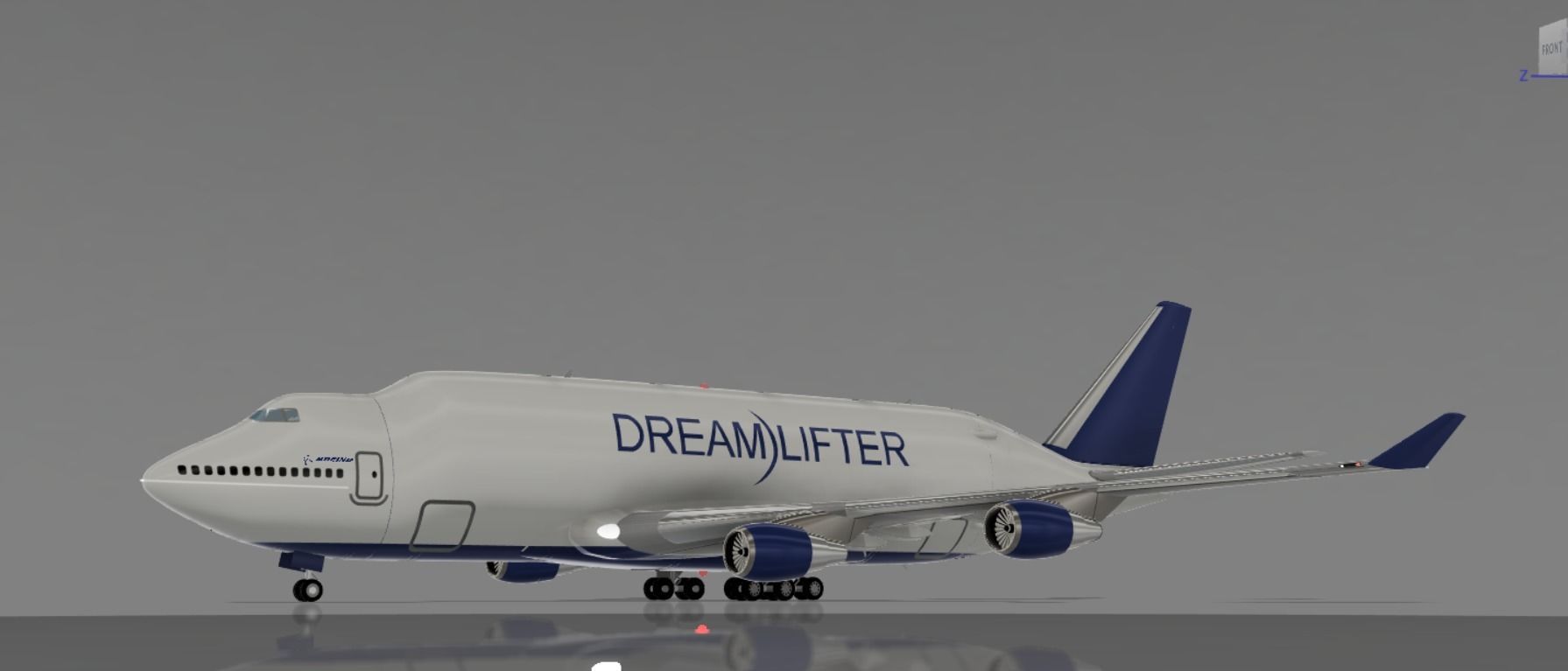 Boeing 747-400 DreamLifter Table Top 3D printable Aircraft Model 3D ...