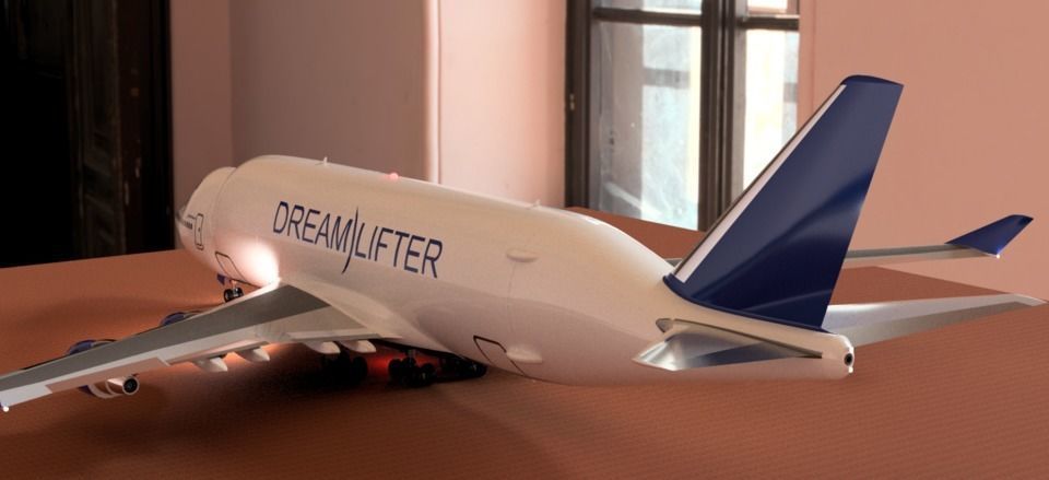 Boeing 747-400 DreamLifter Table Top 3D printable Aircraft Model 3D ...