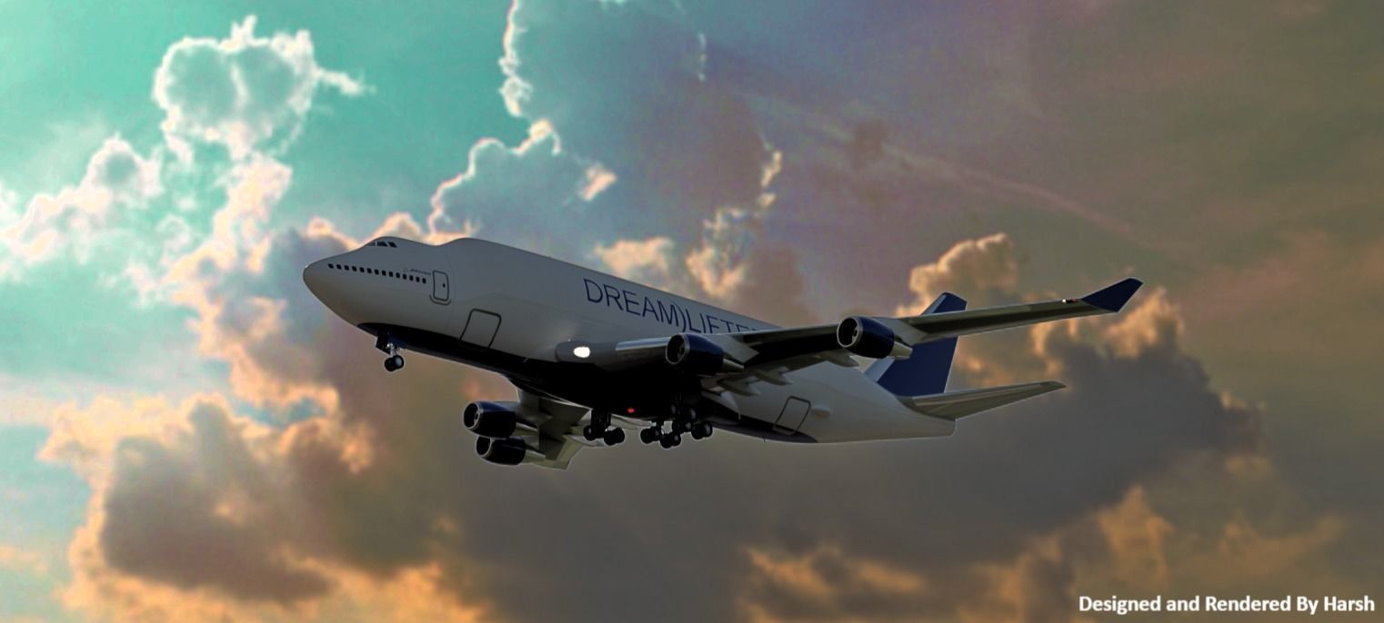 Boeing 747-400 DreamLifter Table Top 3D printable Aircraft Model 3D ...