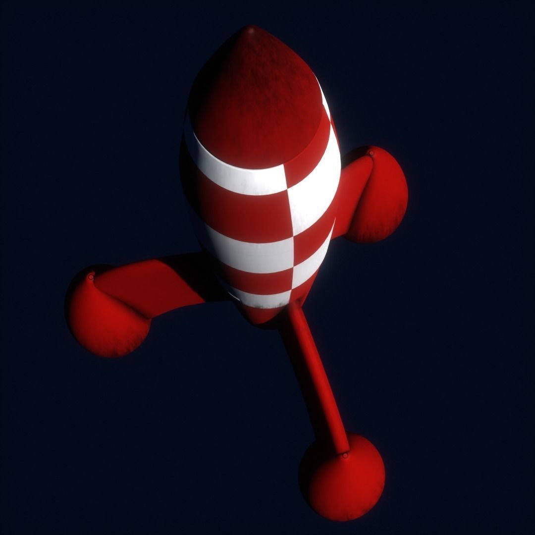 Tintin rocket 3D model | CGTrader
