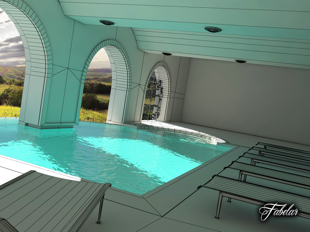 Swimming pool 01 3D Model MAX OBJ 3DS FBX C4D DAE - CGTrader.com