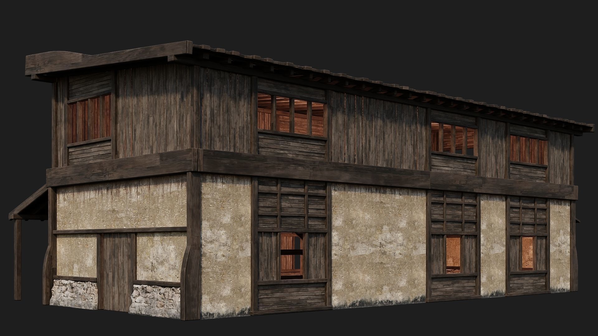 3D model Old Building 4K Textures GameReady 177 VR / AR / low-poly ...