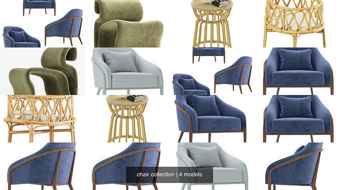 chair collection | CGTrader