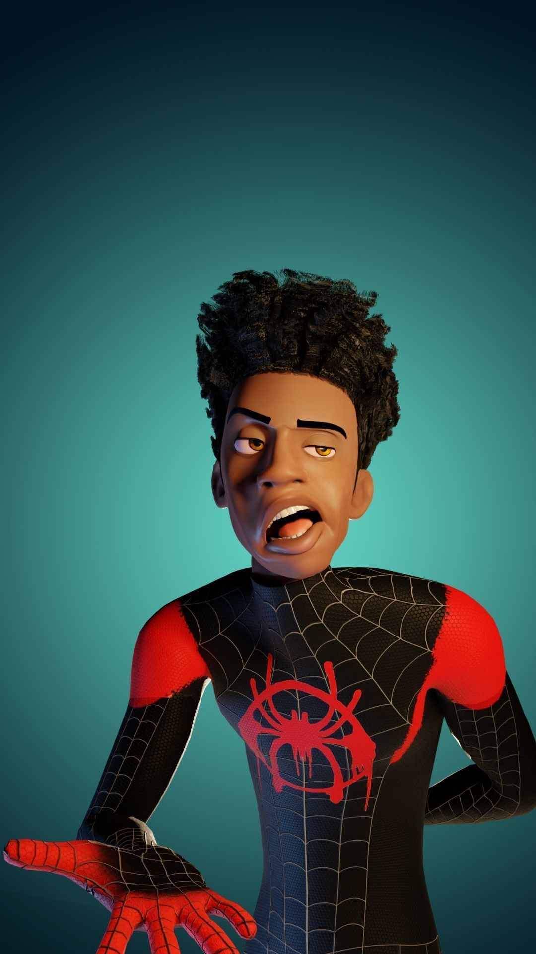 Miles Morales - From Spider Into To The Spider verse 3D model rigged ...