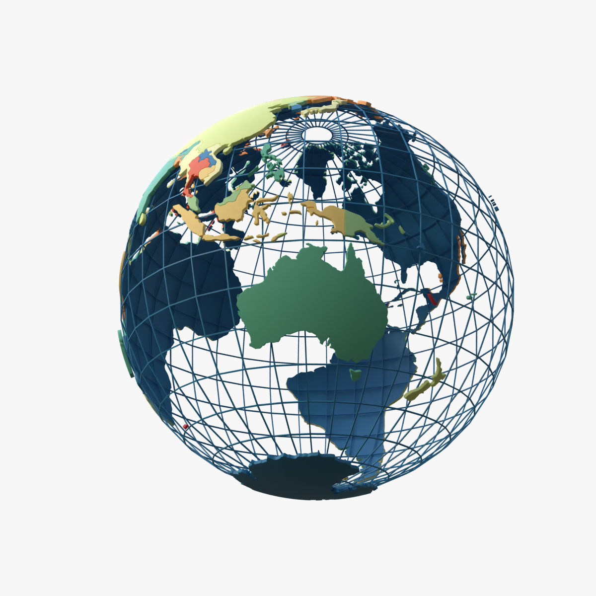 Political Globe With Countries 3D model animated | CGTrader