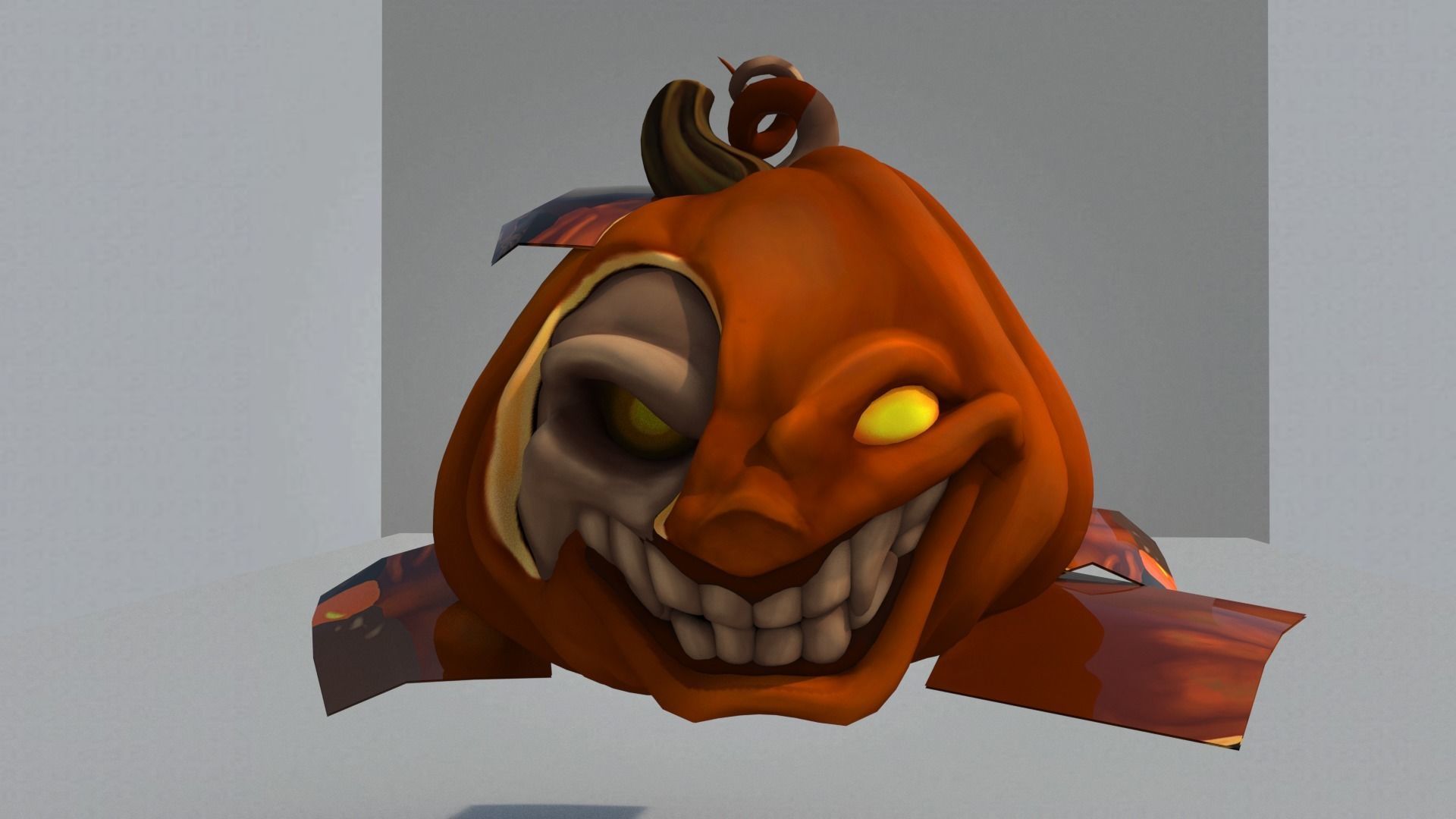 3D model halloween pumpkin devil VR / AR / low-poly | CGTrader