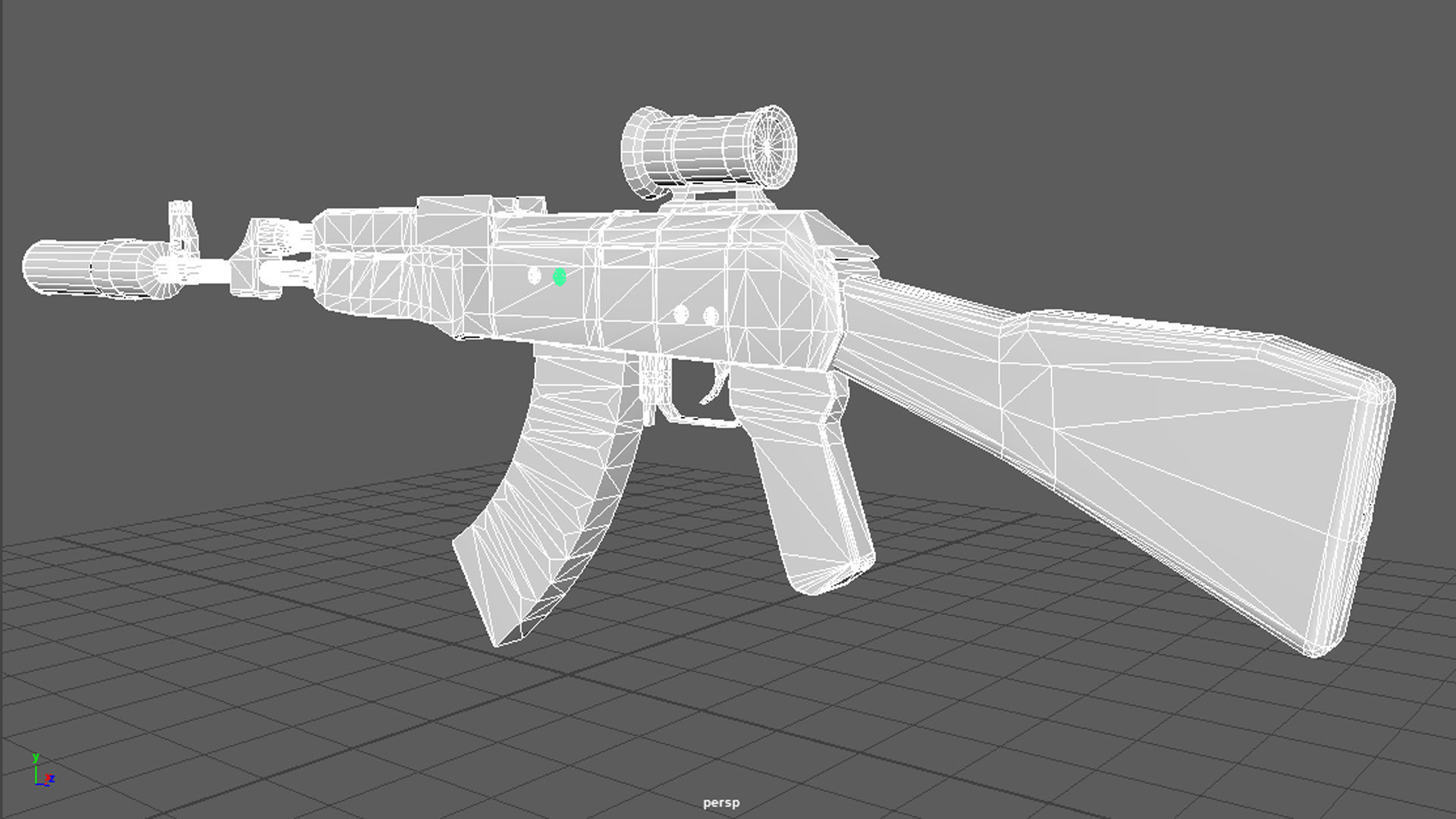 AK-47 3d model with tactical equipment free VR / AR / low-poly 3D model ...