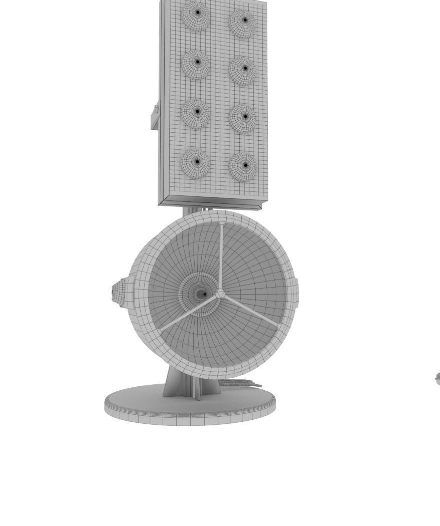 spotlights and wires 3D model | CGTrader