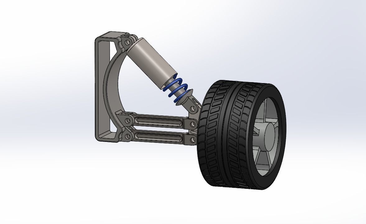 Basic suspension system shock absorber 3D model animated | CGTrader