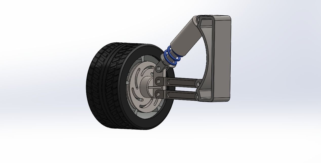 Basic suspension system shock absorber 3D model animated | CGTrader