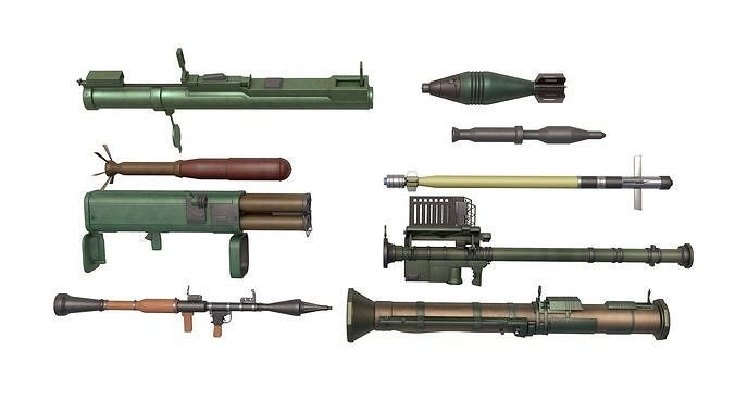 Rocket Launchers Collection 3D model | CGTrader