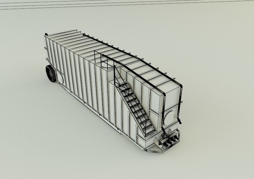 Frac Tank trailer model 3D model | CGTrader
