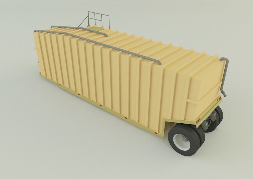 Frac Tank trailer model 3D model | CGTrader