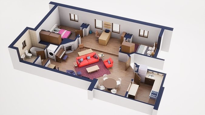 HIMYM Ted Mosby Apartment 3D model | CGTrader
