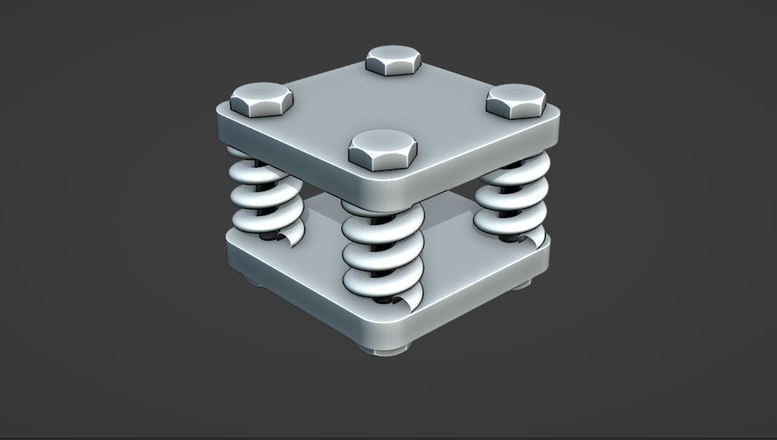 3D model Base Plate Spring Bolt VR / AR / low-poly | CGTrader
