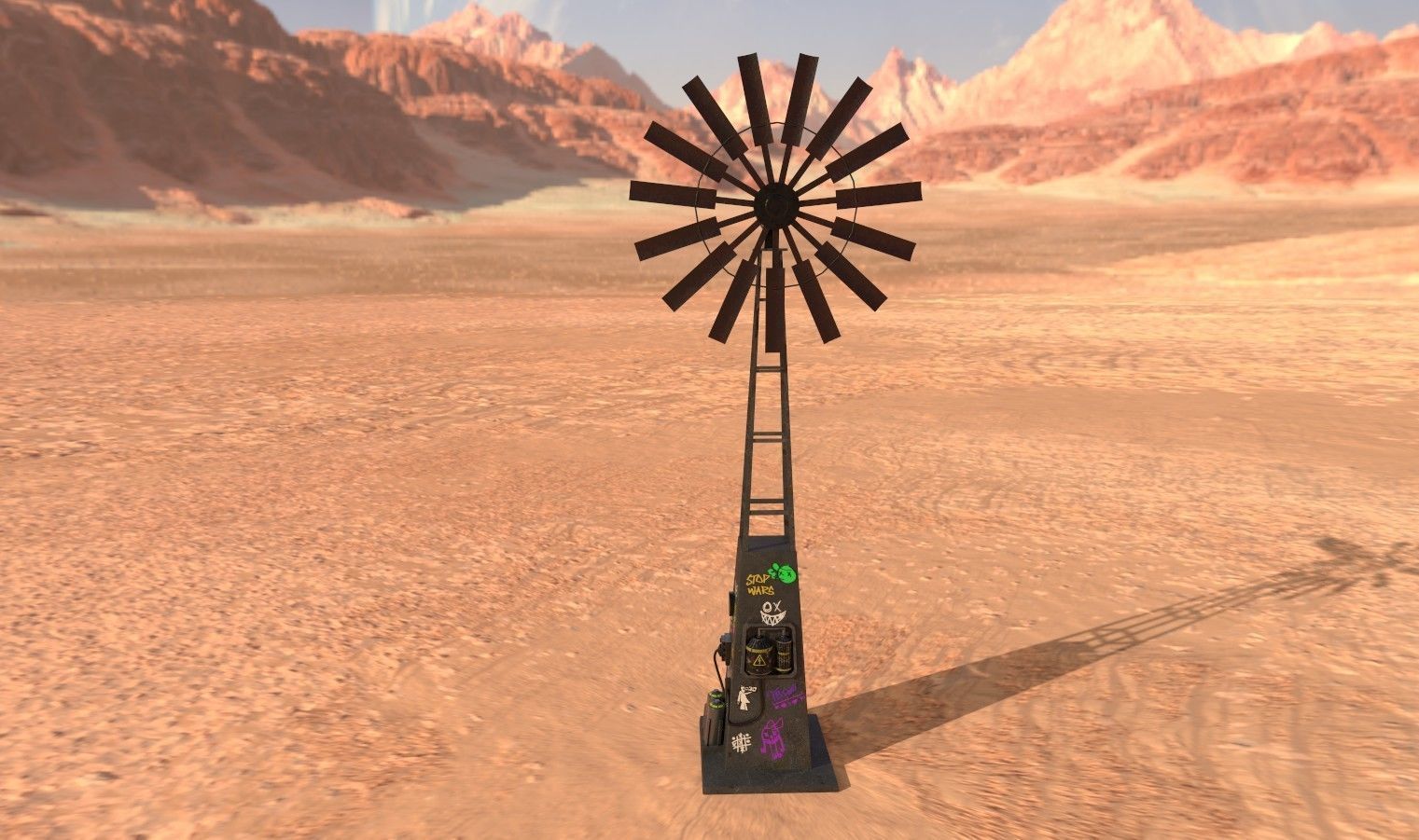 Sci-fi Wild West Windmill 3D model | CGTrader