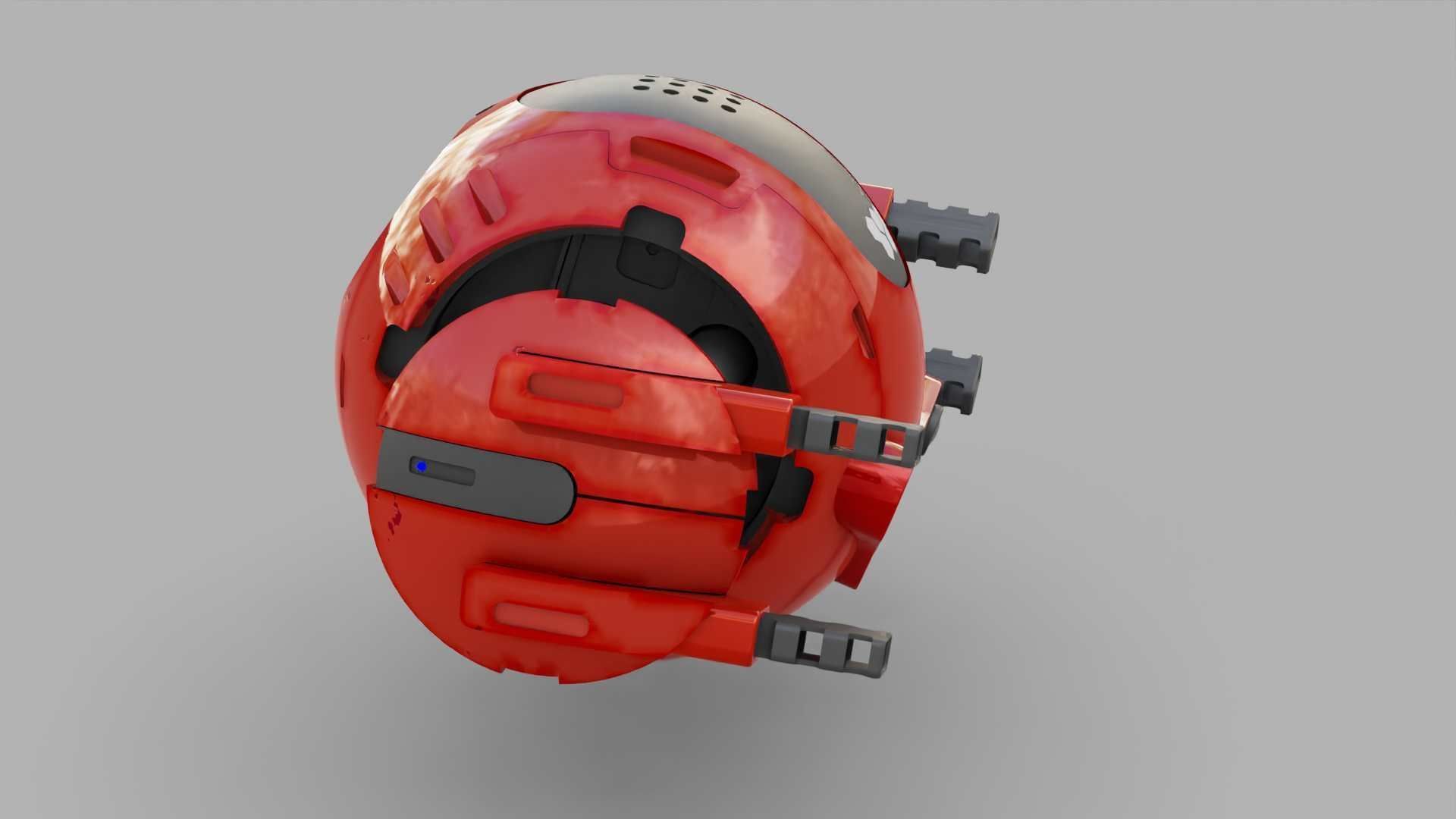 BALL DROID R-166 RIGGED 3D model rigged | CGTrader