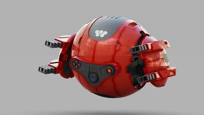 BALL DROID R-166 RIGGED 3D model rigged | CGTrader
