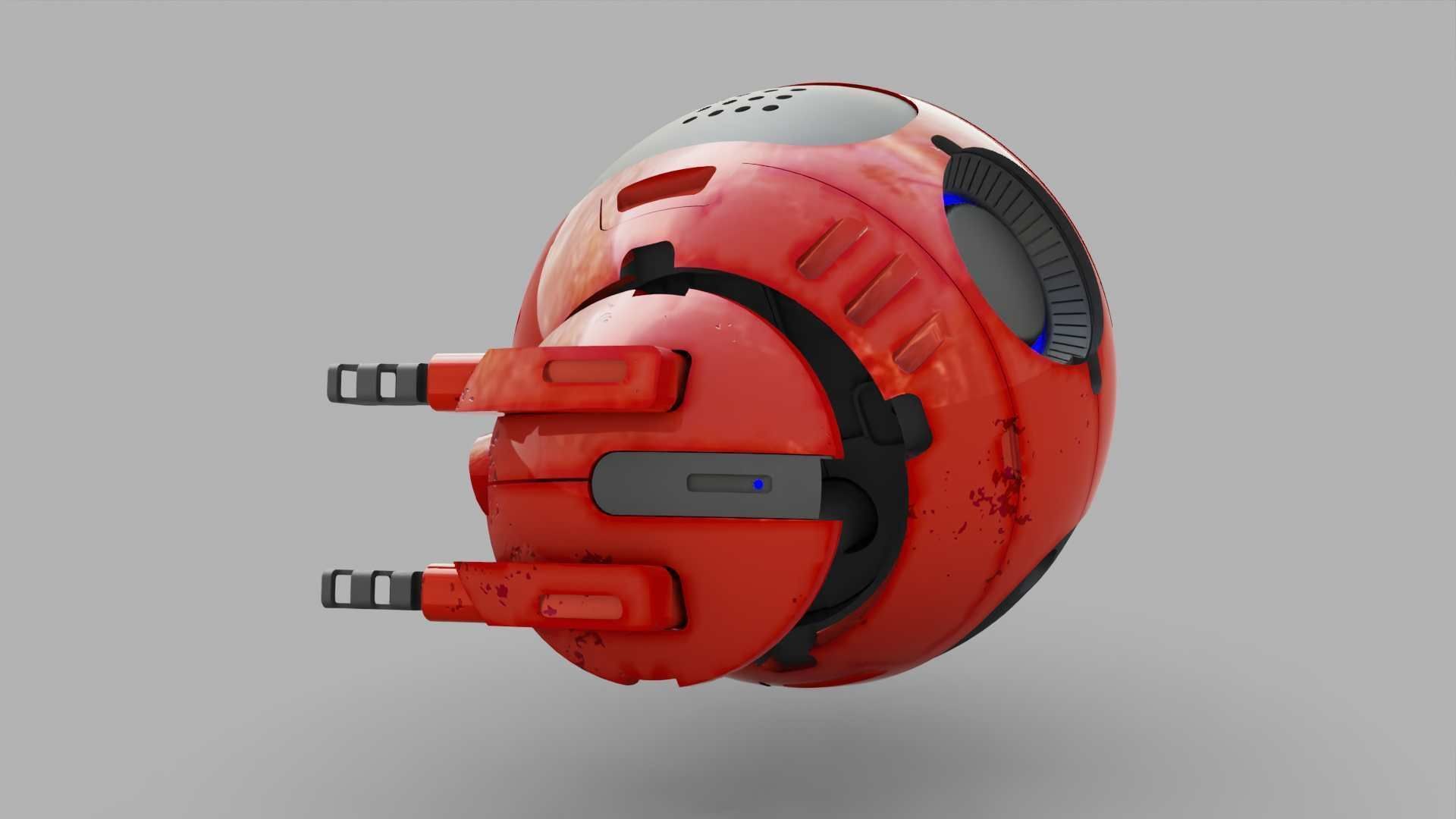 BALL DROID R-166 RIGGED 3D model rigged | CGTrader