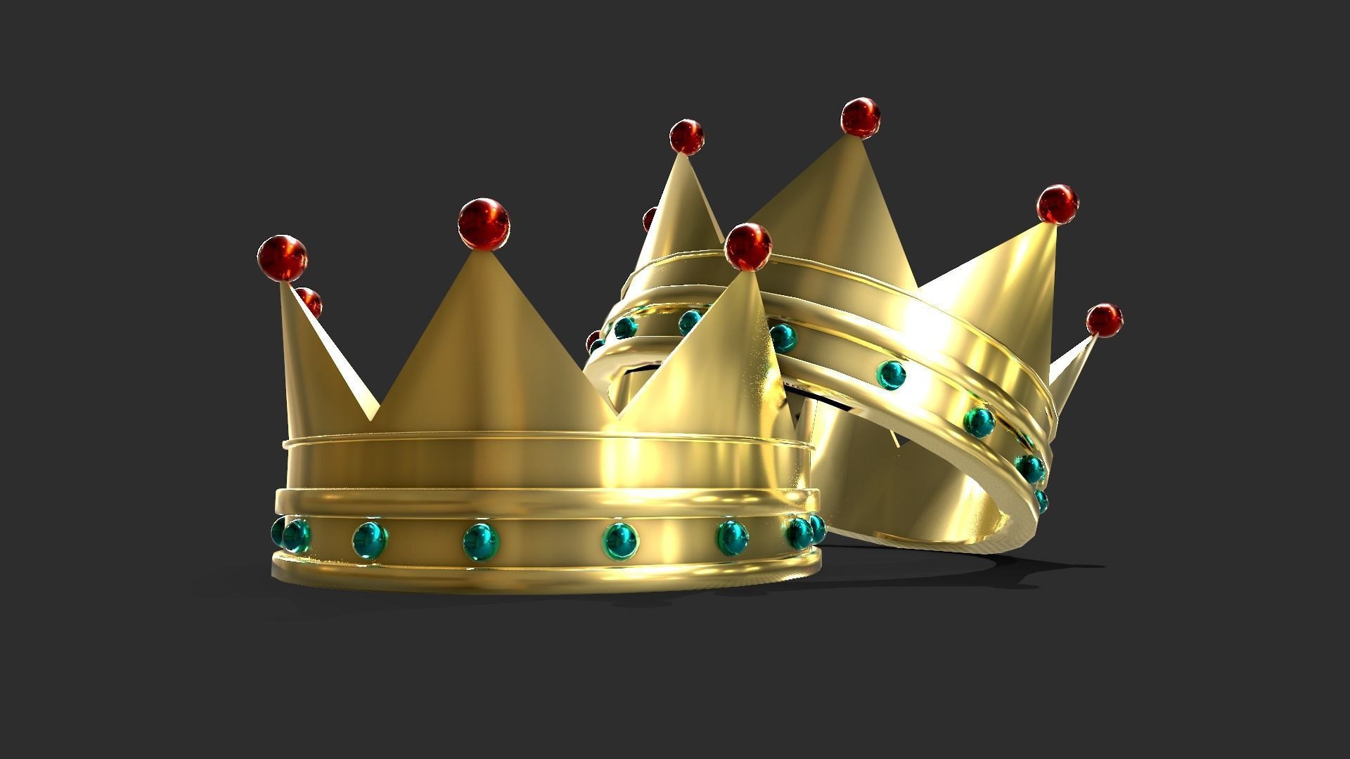 3D model Crown VR / AR / low-poly | CGTrader