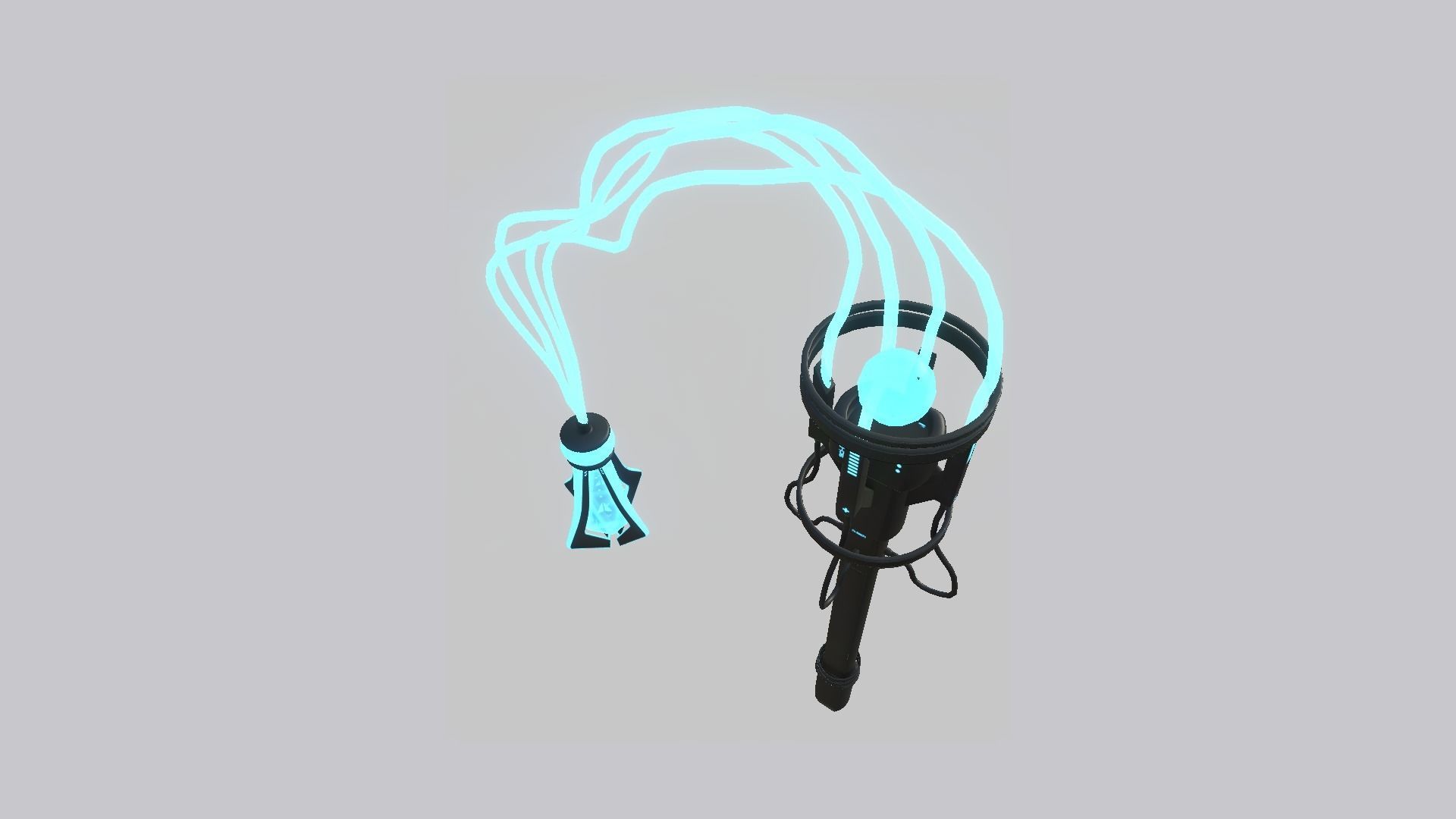 3D model SciFi Flail A01 Black Blue - Sci Fi Weapon Design VR / AR ...