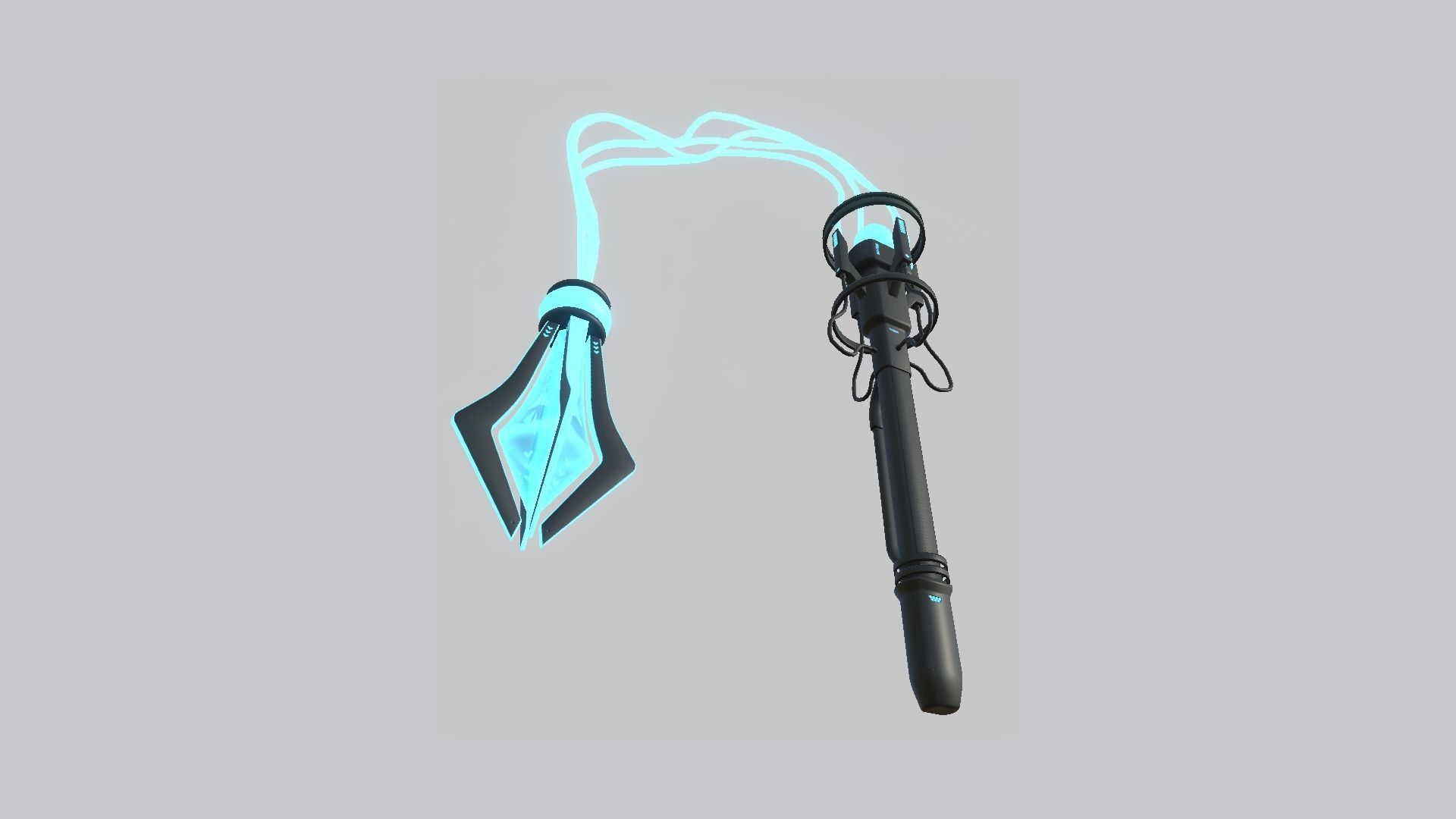 3D model SciFi Flail A01 Black Blue - Sci Fi Weapon Design VR / AR ...