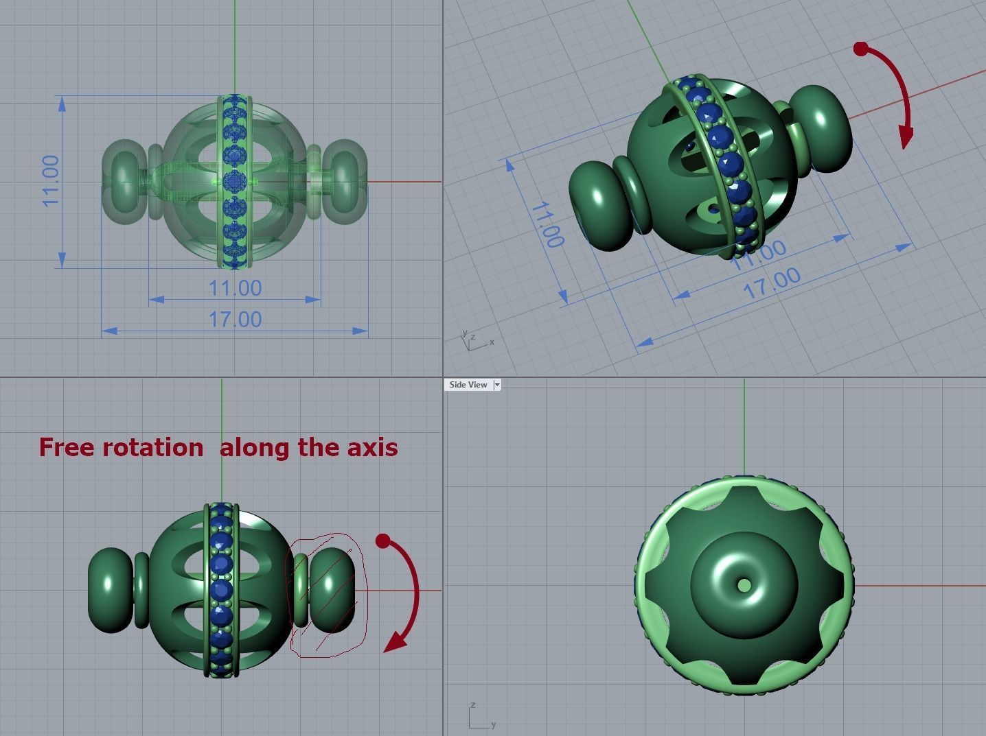 Ball Necklace Clasp Lock 3D model 3D printable | CGTrader