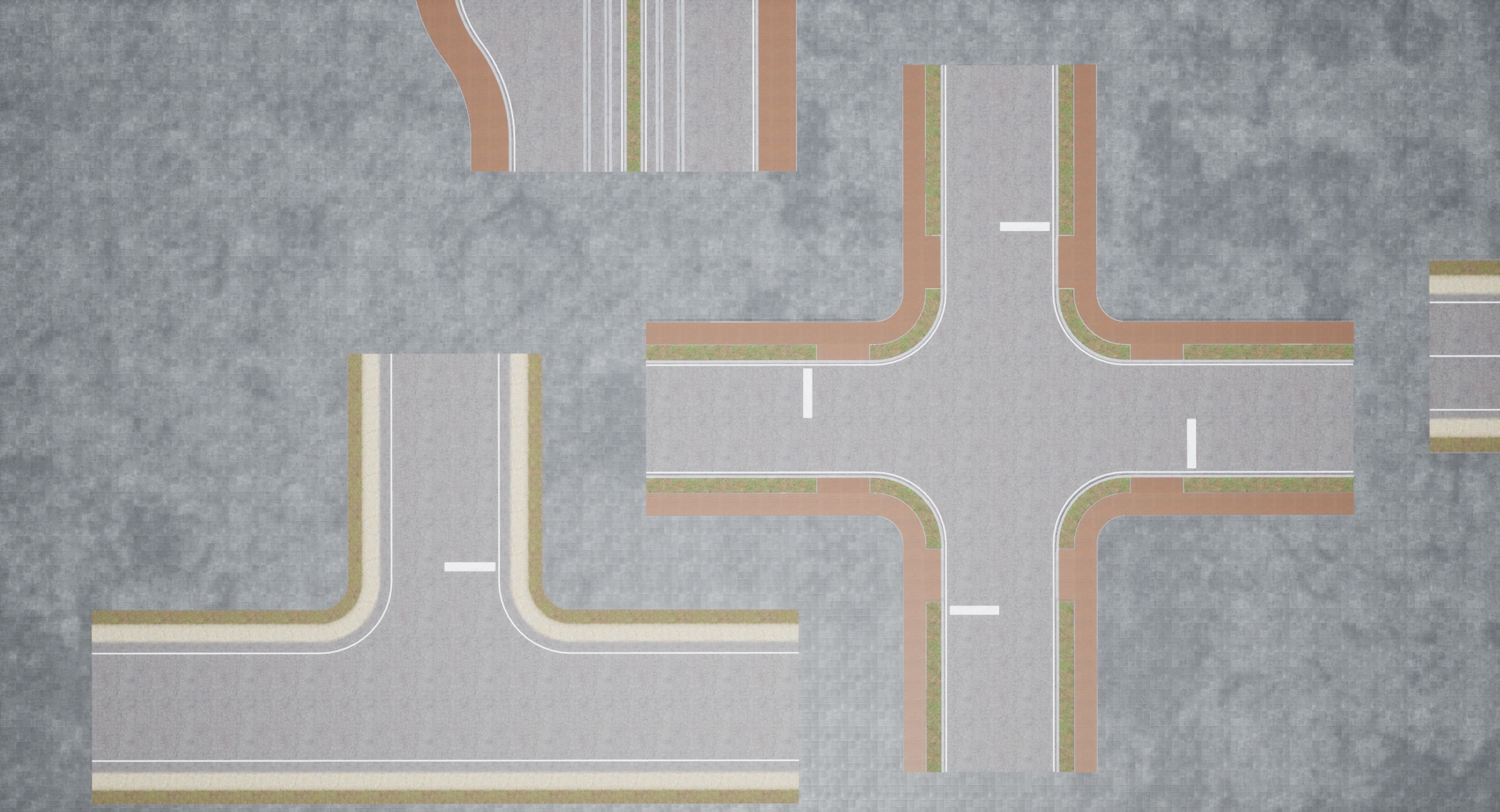 3D model Traffic Road Elements Markings UE4 and UE5 Project VR / AR ...