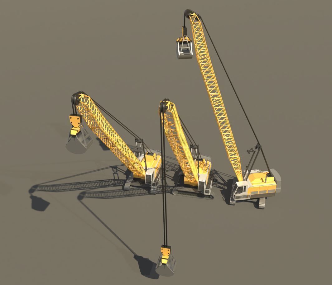 3D model Rigged Crawler Crane VR / AR / low-poly | CGTrader