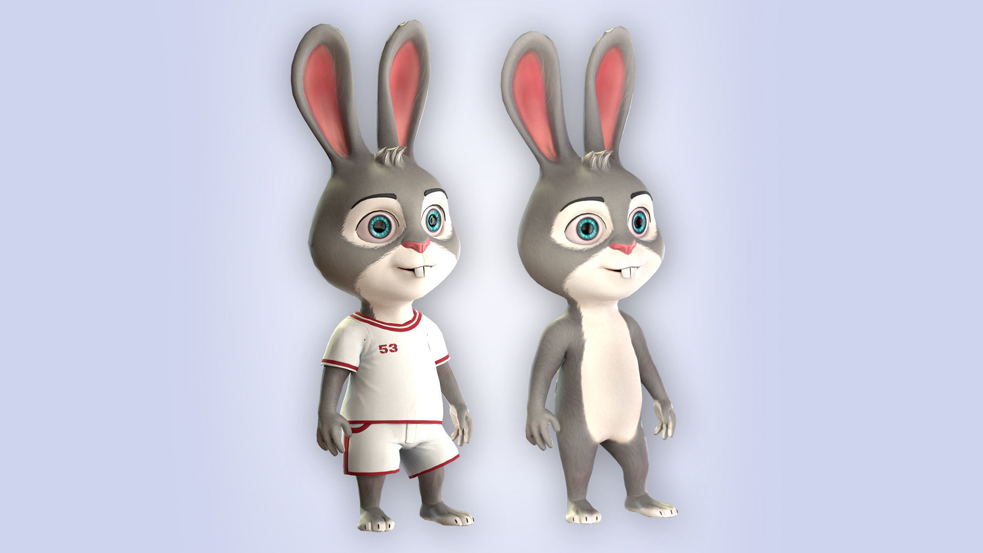 3D Model Collection Cartoon Bunny VR / AR / low-poly | CGTrader